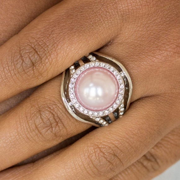 paparazzi | Jewelry | Pampered In Pearls Shiny Pink Pearl Ring | Poshmark